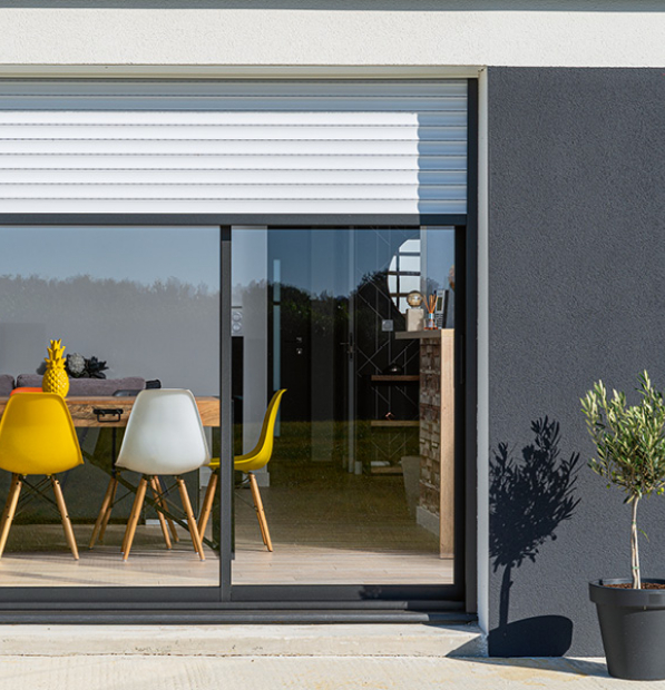 Fenêtre avec volet roulant - Baie vitrée avec volet roulant - K•Line